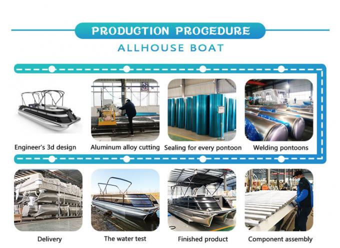 OEM Design Aluminum Material 21ft Pontoon Boat For 7-9 Person Enjoyable ...