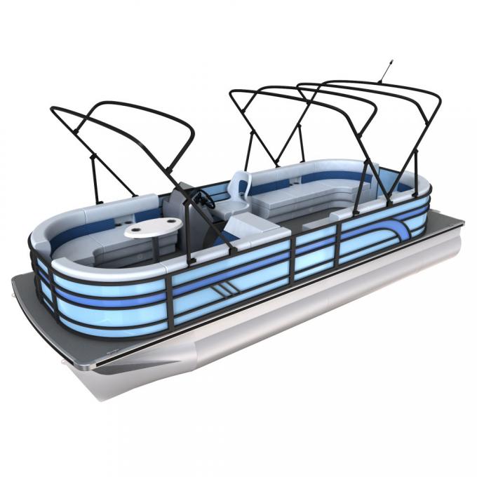 26ft 150HP Gasoline Pontoon Boat with Motor & Trailer