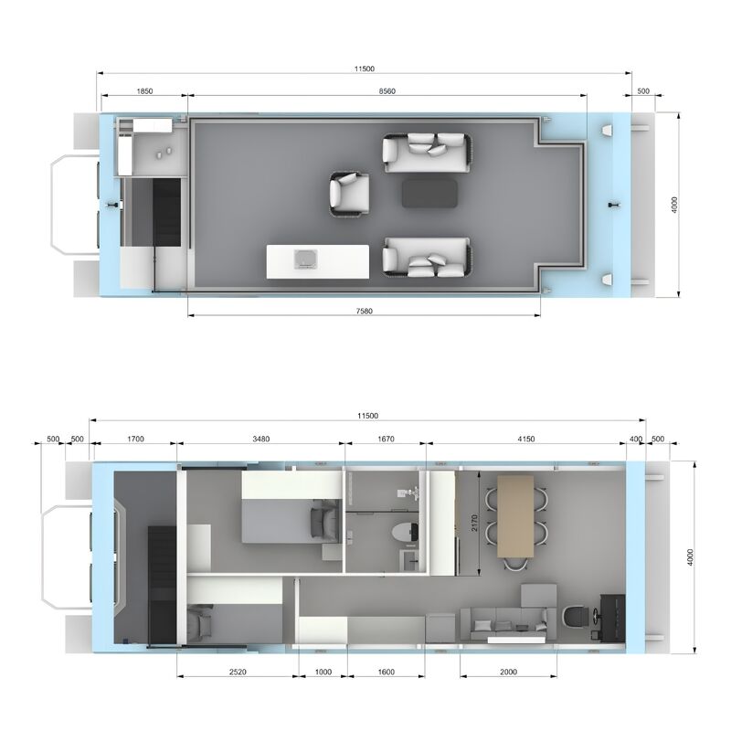 Floating Boat Hotel with 20mm Deck and 4.0m Width