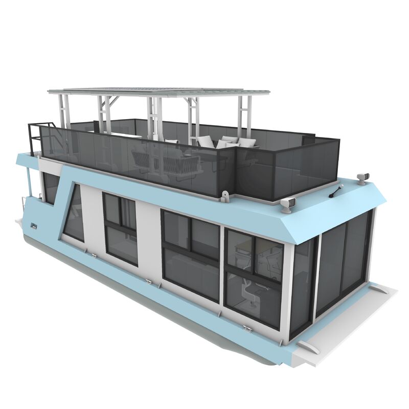Luxury Floating Boat Hotel with 20mm Deck & Eco Options