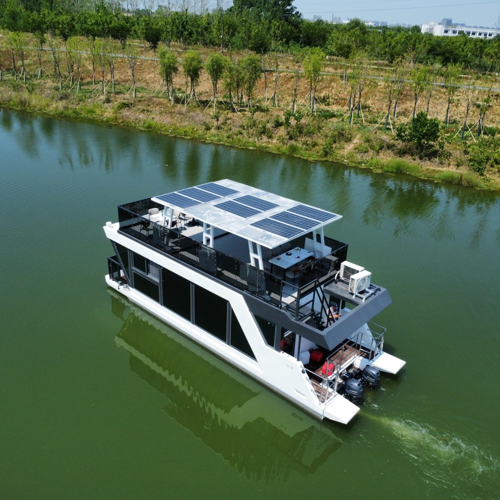 Aluminum Restaurant Boathouse floating restaurant For Elegant Dining ...