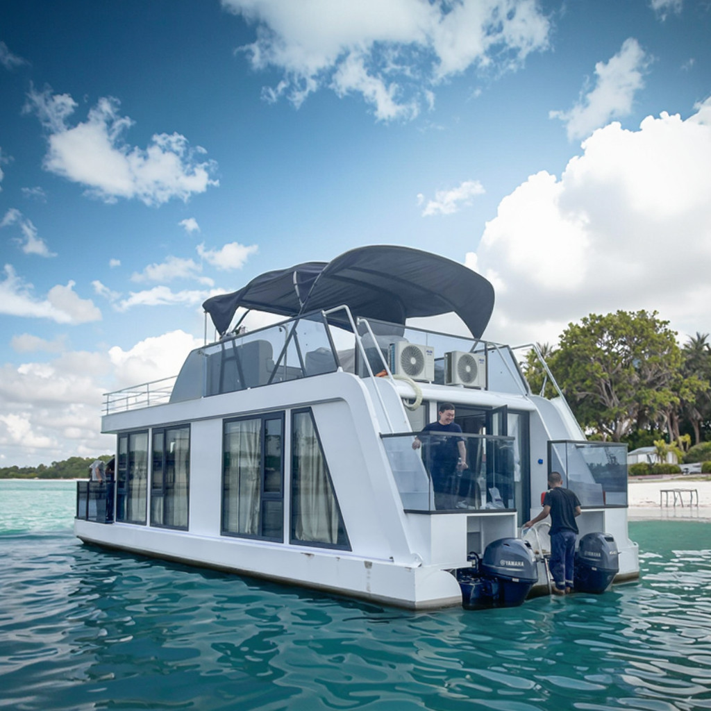 16 Person Capacity Aluminum Boat House With 4.0mm Tube Thickness