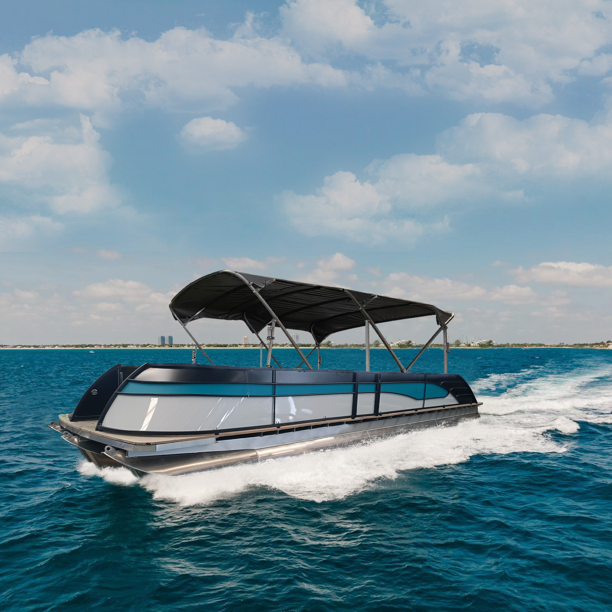 Single Layer Pontoon Boat 25-30FT Your Ultimate Water Companion with ...