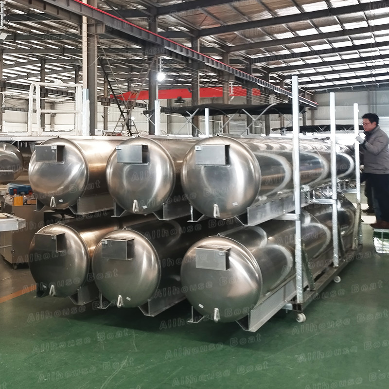 Houseboat Pontoon Boat Tube with Aluminum Construction and Round Design