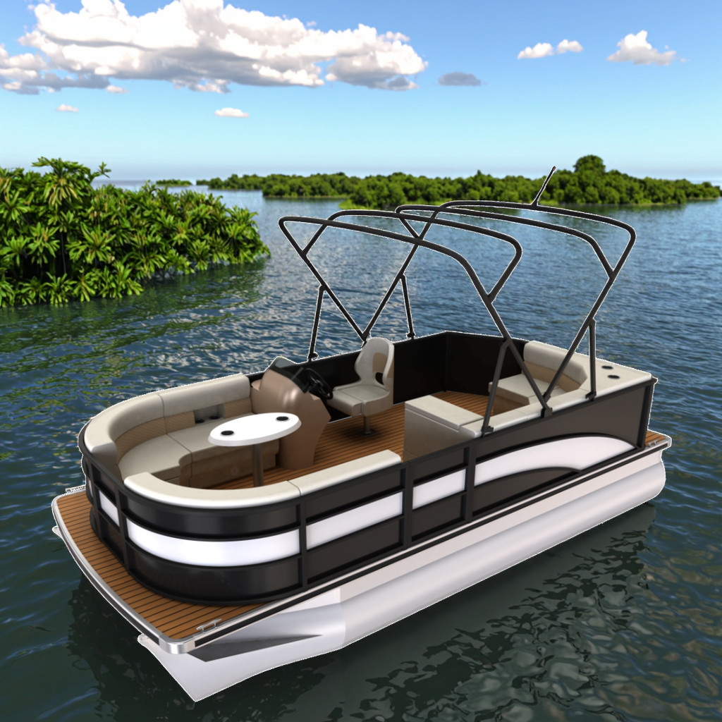 Aluminum Party Custom Pontoon Boat 15 Ft Durable Aluminum